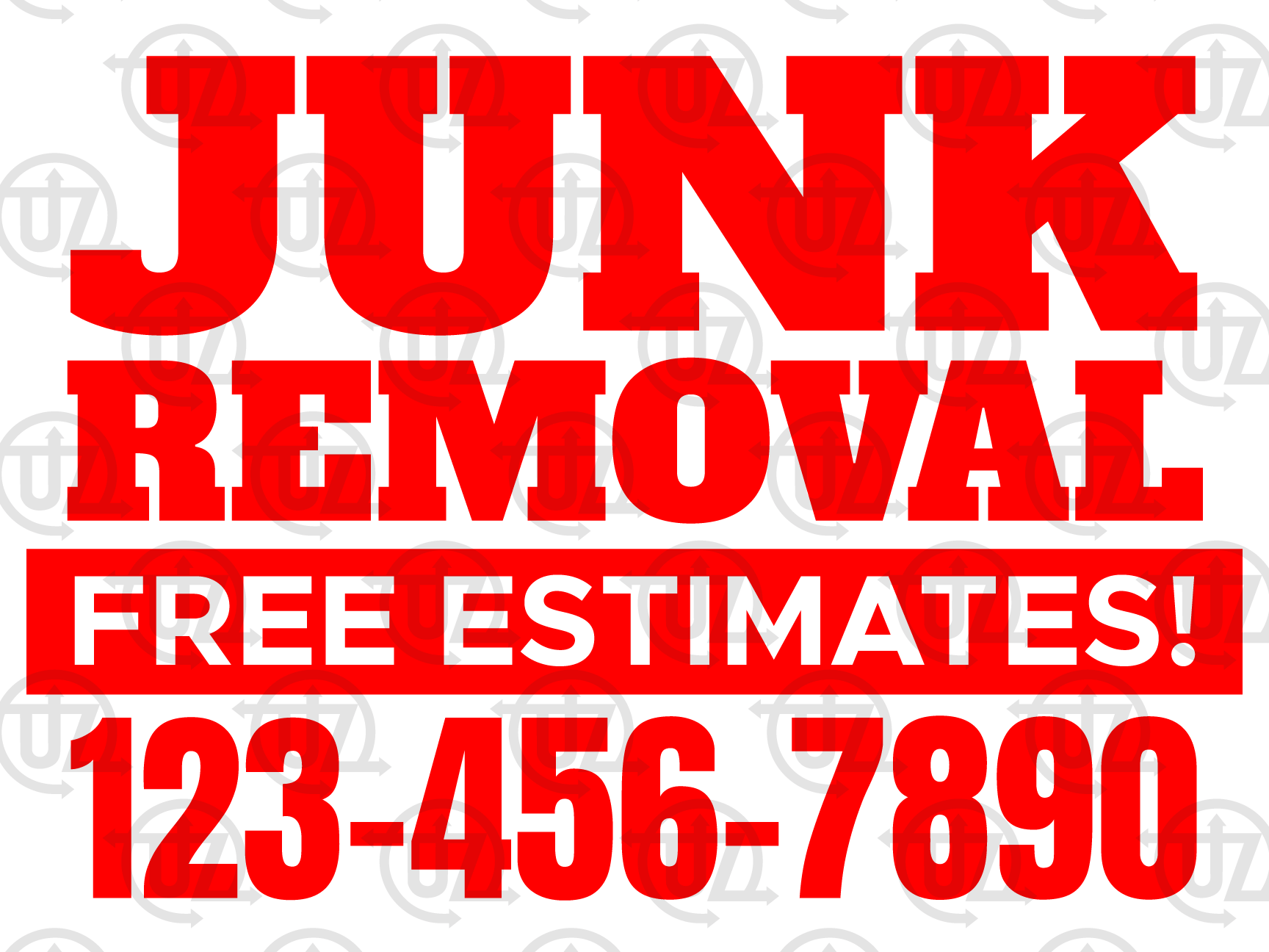 Junk Removal Yard Signs — SmartFlute® | Free Shipping & H-Stakes