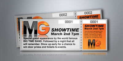 Custom Event Tickets Printing | Numbered & Perforated